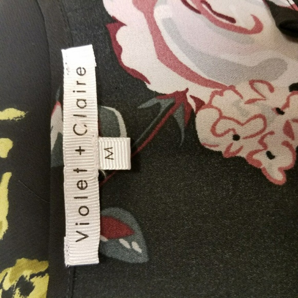 Violet & Claire | Tops | Violet Claire Semi Sheer Pink Floral Blouse ...